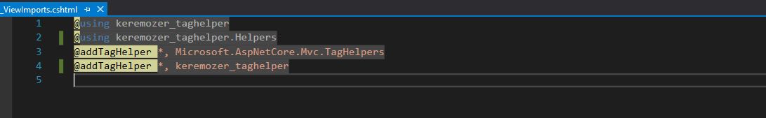 ASP NET Core Tag Helper | Kerem Özer | Not Defteri